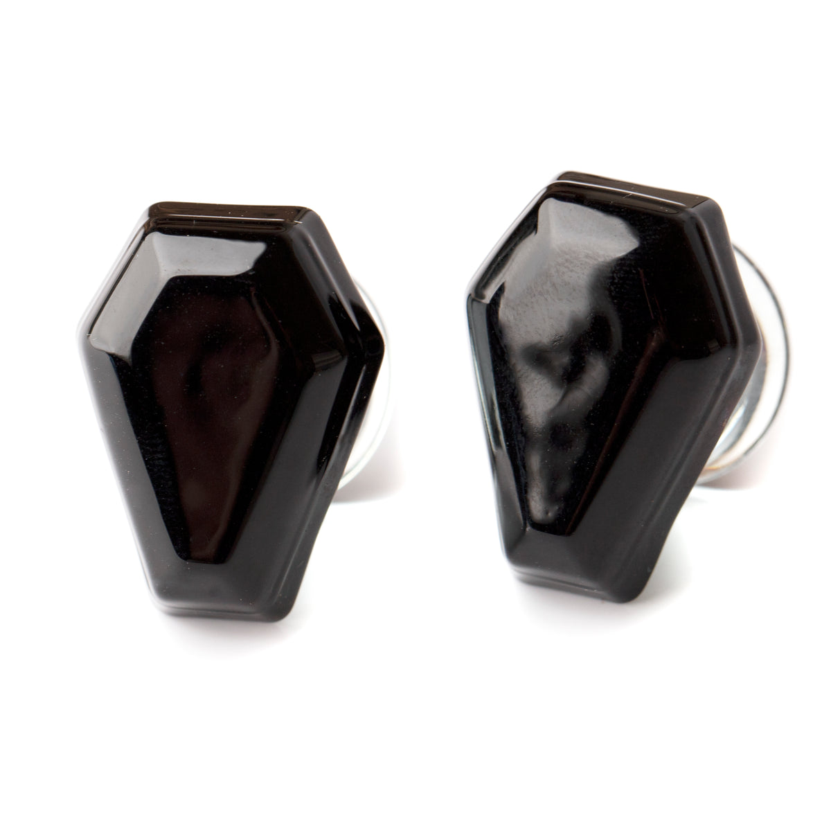 Black Coffin Glass Round Plug – Eros Plugs